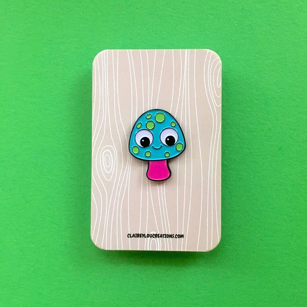 Mushroom Pin - Mushroom Enamel Pin - Autumn Pin - Fungi Toadstool Pin ...