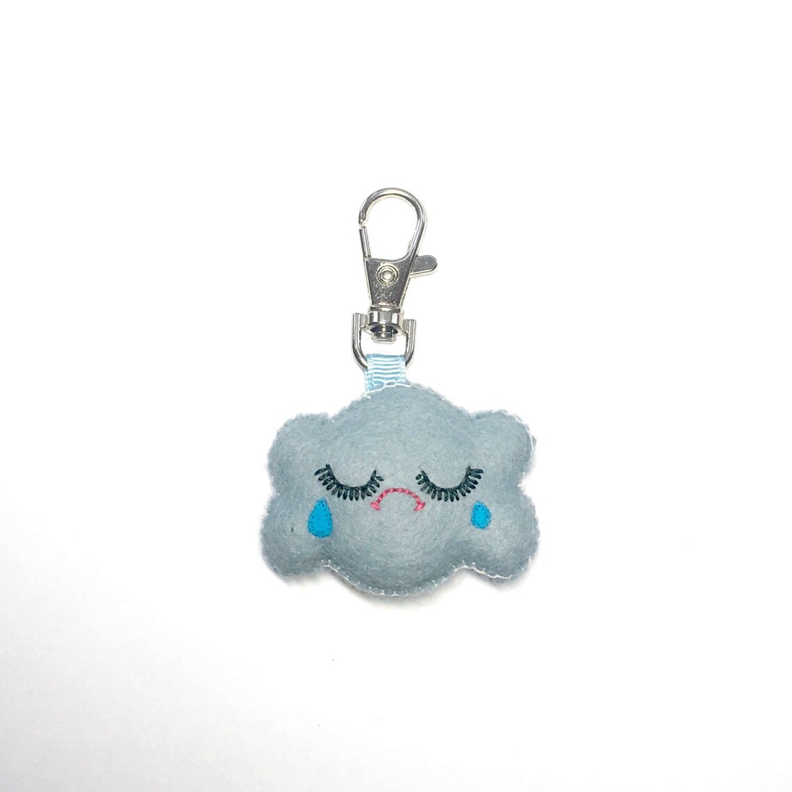 Cloud Keychain - Raincloud Charm - Rain Cloud Key Chain - Kawaii Key ...