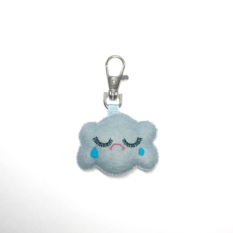 Cloud Keychain Raincloud Charm Rain Cloud Key Chain - Etsy