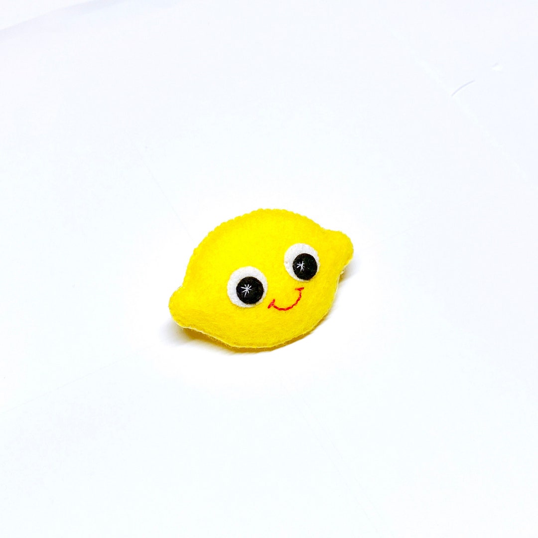 Lemon Brooch - Lemon Pin - Fruit Pin - Lemon Jewelry - Kawaii Pin ...