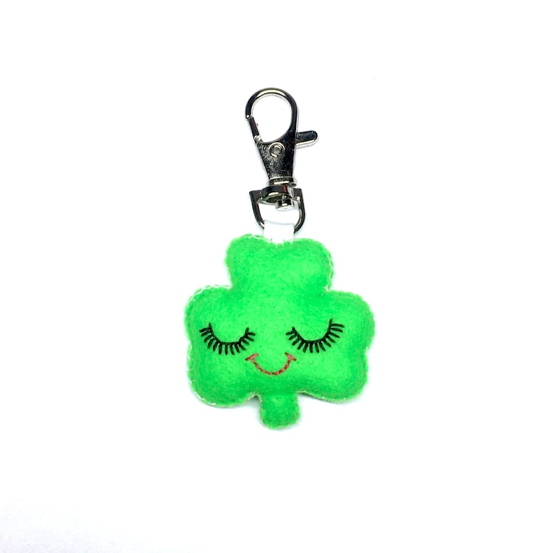 St. Patrick's Day Key Chain Cute Felt Shamrock Key Ring St. Patricks ...