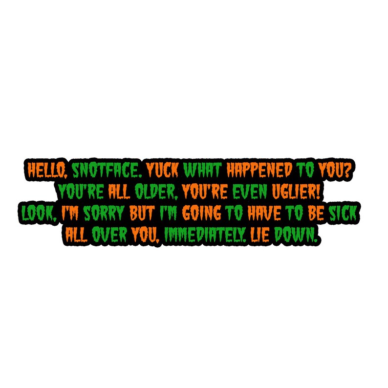 Drop Dead Fred Drop Dead Fred Sticker Snotface Sticker | Etsy