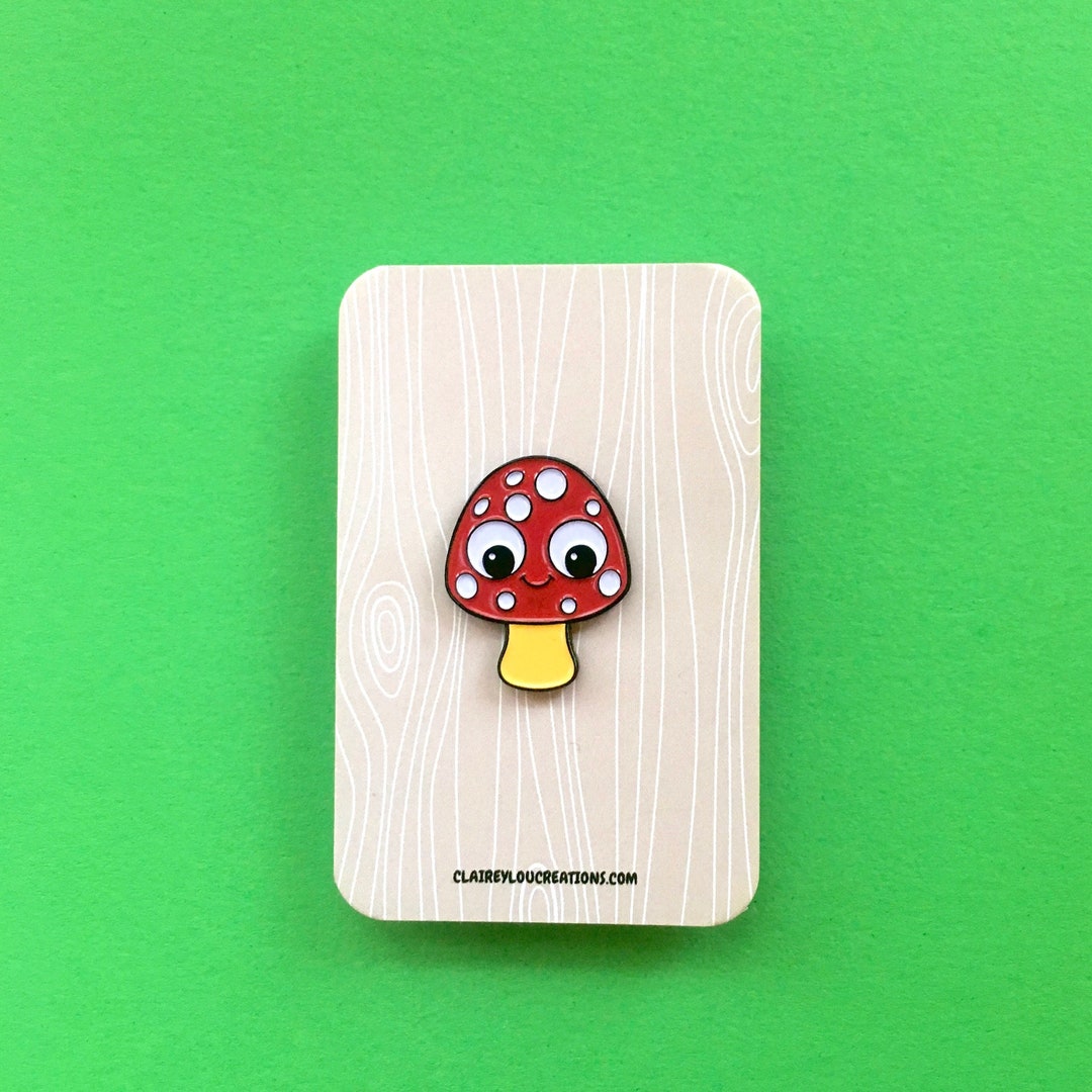 Mushroom Pin - Mushroom Enamel Pin - Autumn Pin - Fungi Toadstool Pin ...