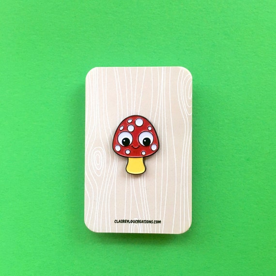 Mushroom Pin Mushroom Enamel Pin Autumn Pin Fungi - Etsy
