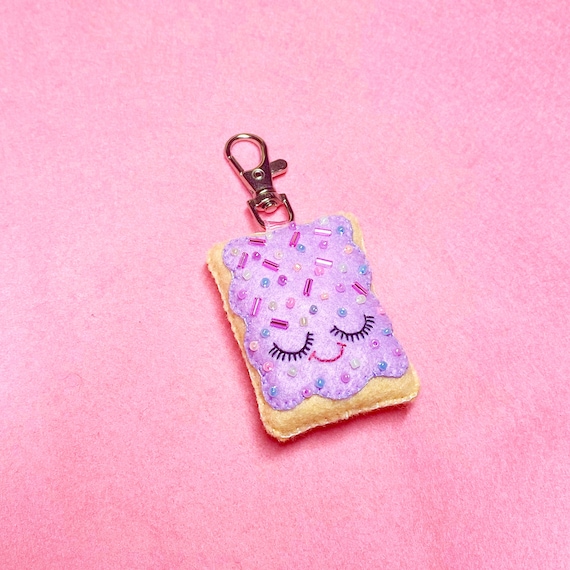 Pop Tart Keychain Cute Bag Charm Cute Keyring Toaster | Etsy