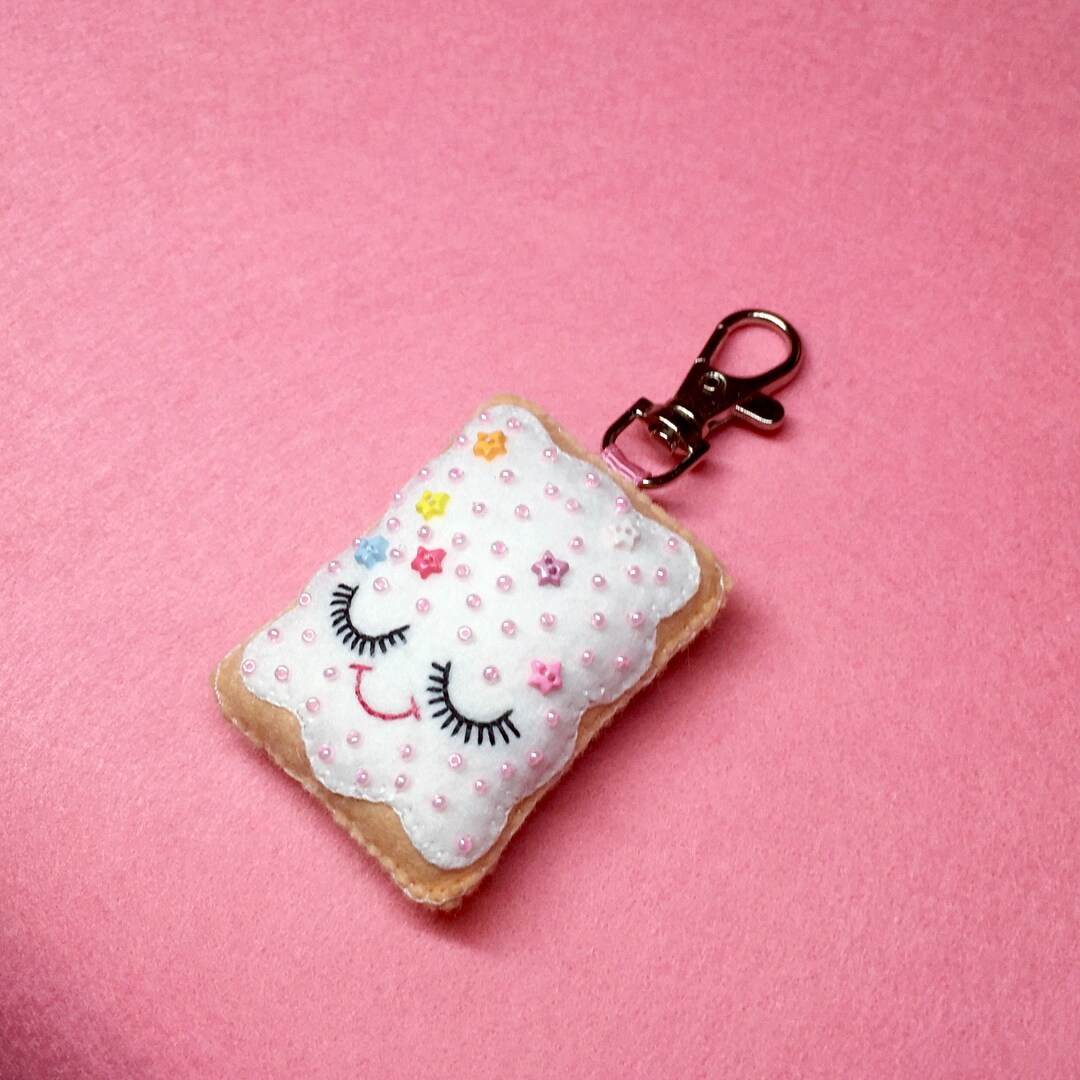 Pop Tart Keychain - Cute Bag Charm - Cute Keyring - Toaster Pastry ...