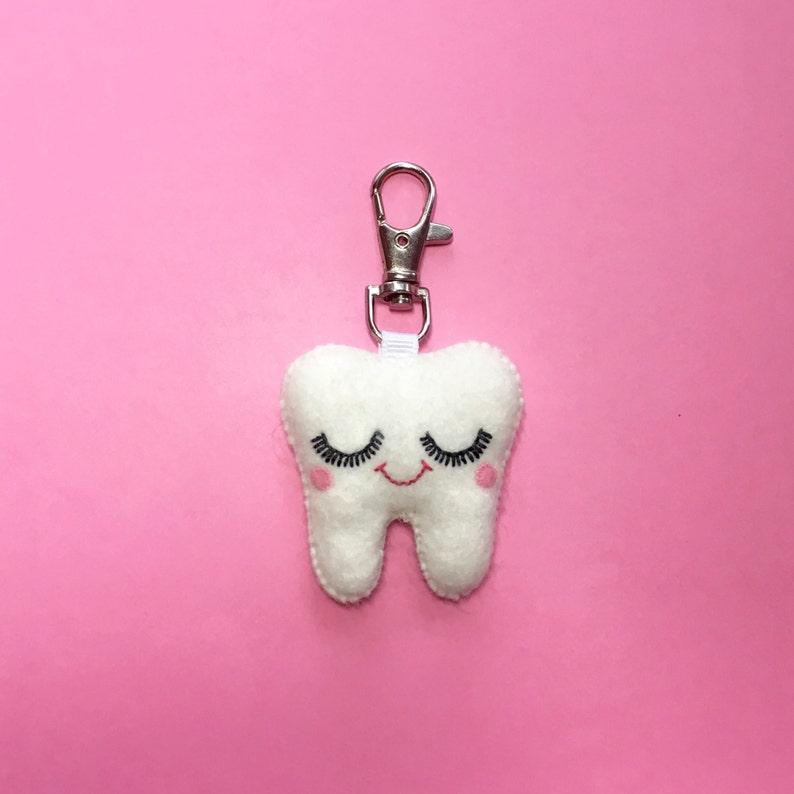 Tooth Keychain - Sweet Tooth Charm - Dental Student Gift - Dentist Gift ...