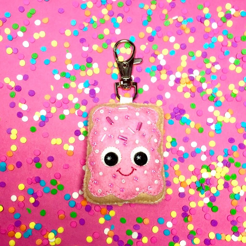 Pop Tart Keychain Cute Bag Charm Toaster Pastry Plush - Etsy