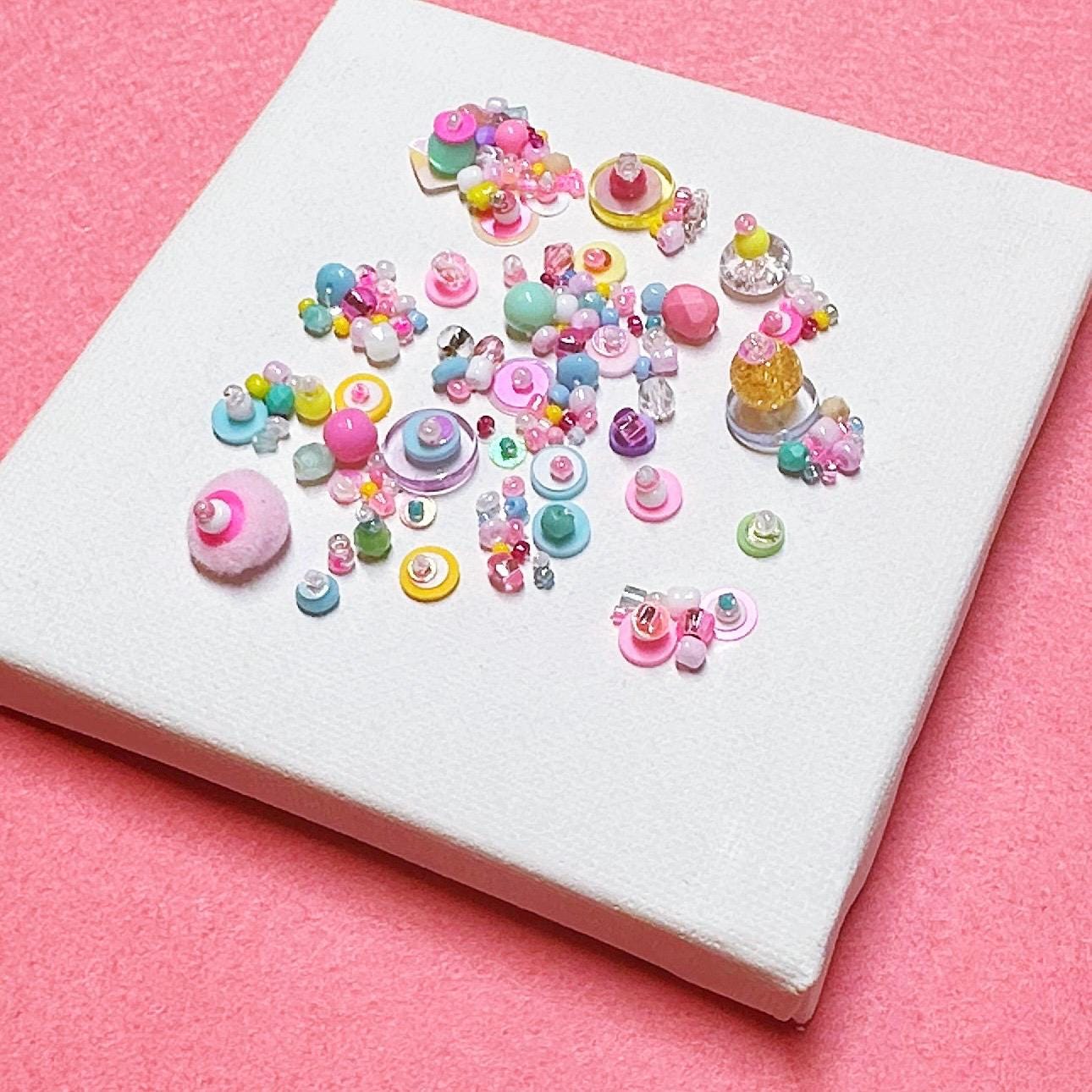 Embellished Bead & Sequin Canvas Art - Hand Sewn - Dopamine Artwork ...
