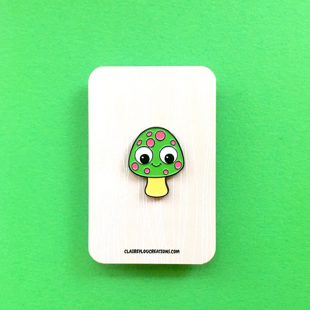 Mushroom Pin - Mushroom Enamel Pin - Autumn Pin - Fungi Toadstool Pin ...