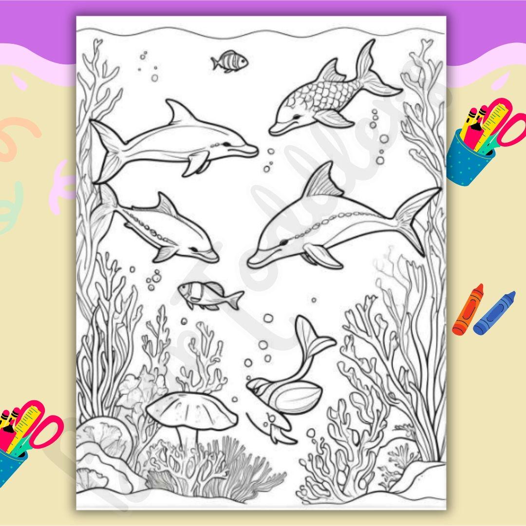 32 Ocean Animals Coloring Pages,printable Ocean Sea Creature Coloring ...