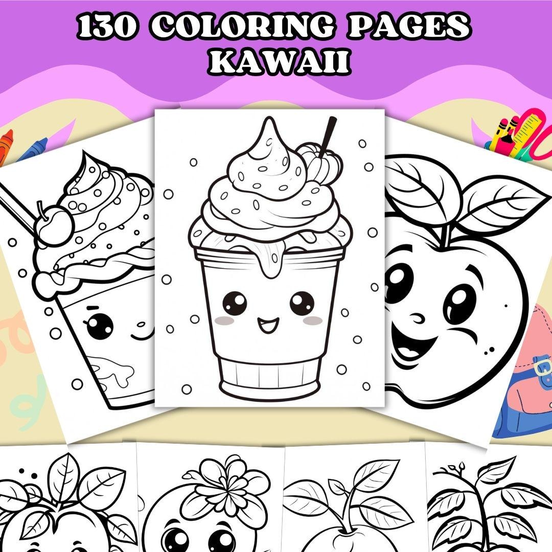 130 Easy Kawaii Coloring Pages for Kids ,toddlers Preschoolers Toddlers ...