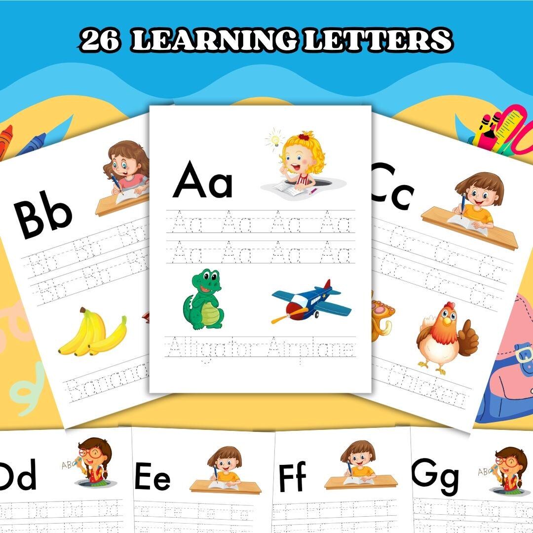 Printable Alphabet Trace Worksheets for Preschool ,letters for Kids ...