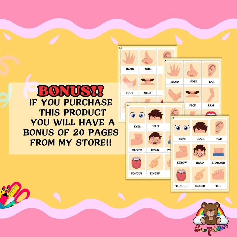 Human Anatomy Busy Book PRINTABLE, Toddler Busy Book Page, Bodypart ...