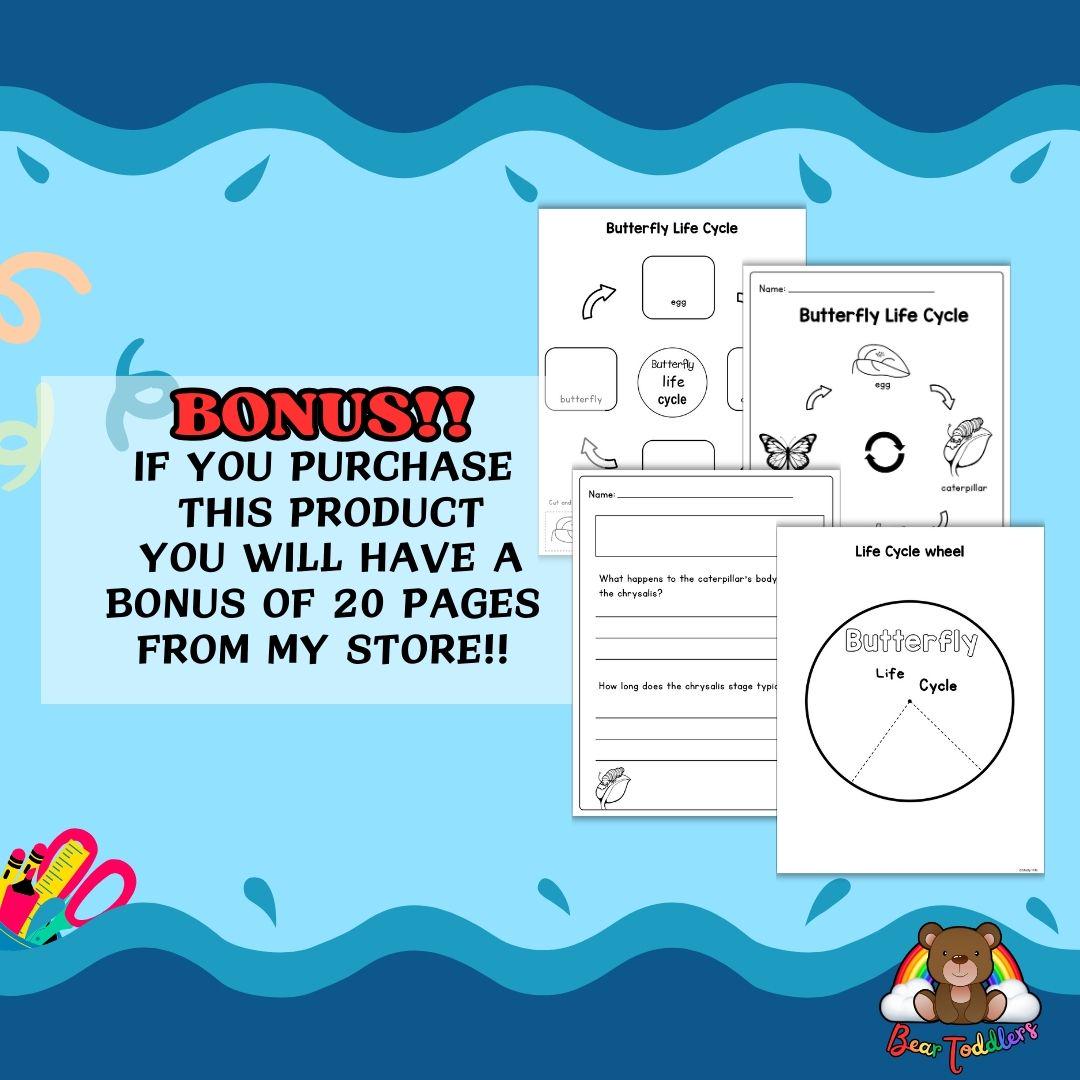 21 Butterfly Life Cycle Kids, Crossword Printable Pdf, Activity Book ...