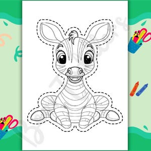 40 Scissor Cutting Printable Activity Cut and Paste, Printable Activity ...