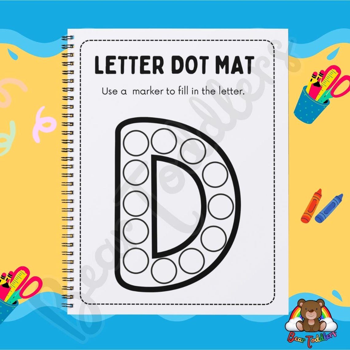 26 Dot Marker Coloring Pages, Do a Dot Activity, Toddler Workbook ...