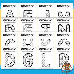 26 Dot Marker Coloring Pages, Do a Dot Activity, Toddler Workbook ...