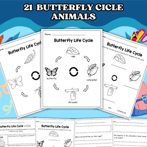 21 Butterfly Life Cycle Kids, Crossword Printable Pdf, Activity Book ...