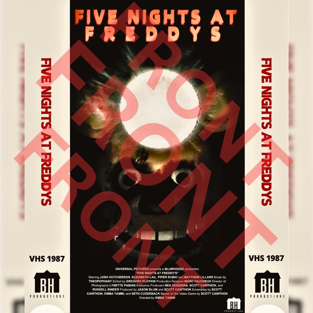 Five Nights at Freddy's CUSTOM VHS Slipcase - Etsy