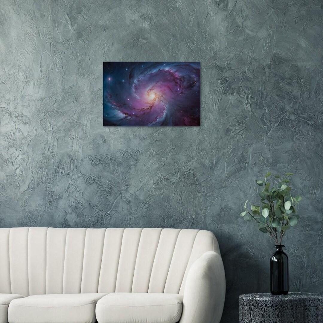 Galactic Spiral Nebula Cosmic Wall Art Canvas Deep Space Photography in ...