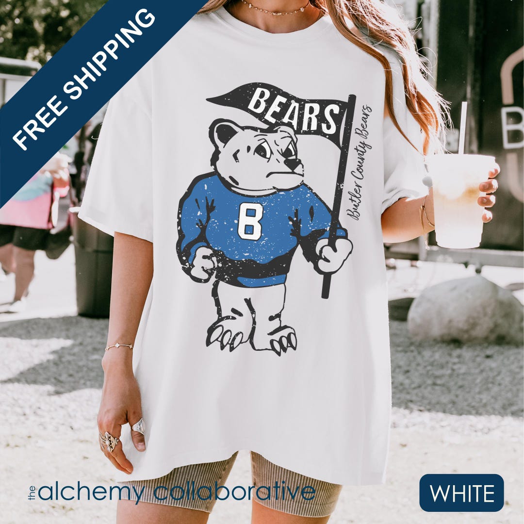 BCS Butler County Bears School Pride Comfort Colors Tshirt 1717 Bears ...