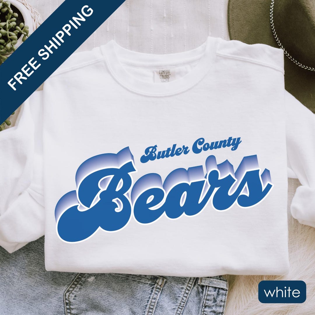 BCS: Butler County Bears Spirit Wear T-shirt Comfort Colors Crewneck ...