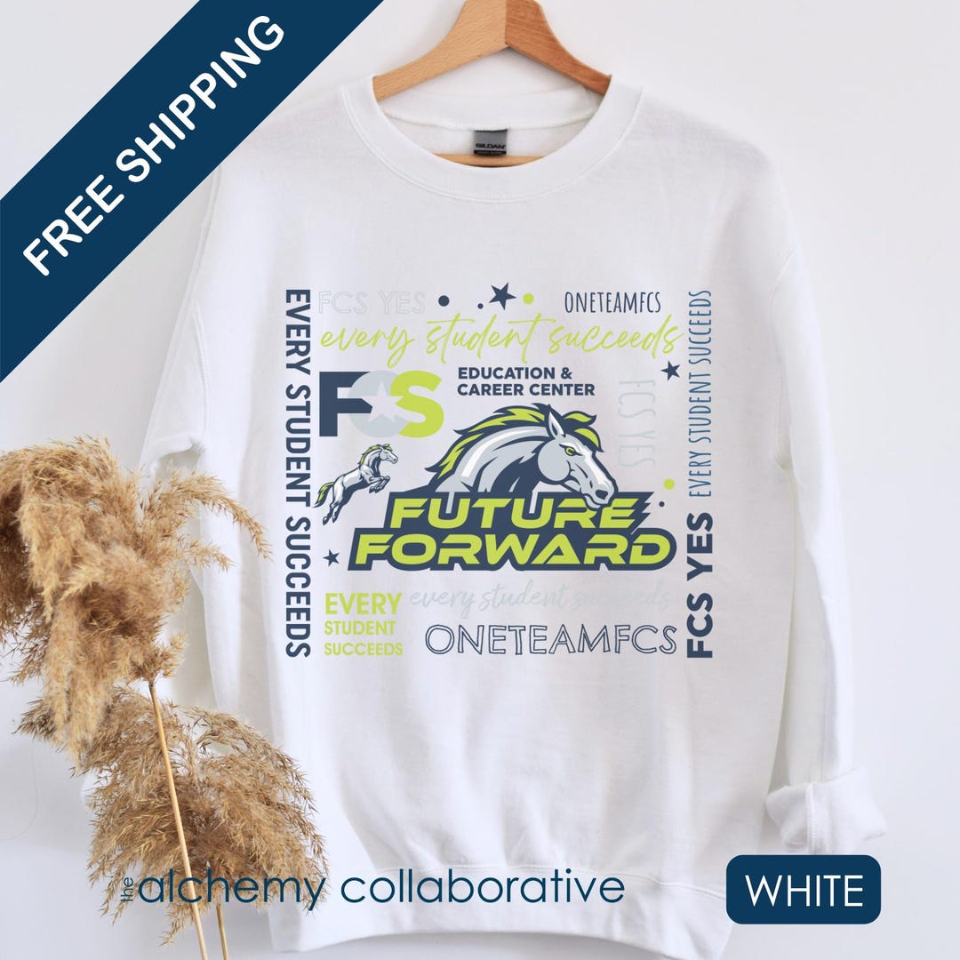 FCS Yes Future Forward Spirit Wear School Pride Gildan 18000 Crewneck ...
