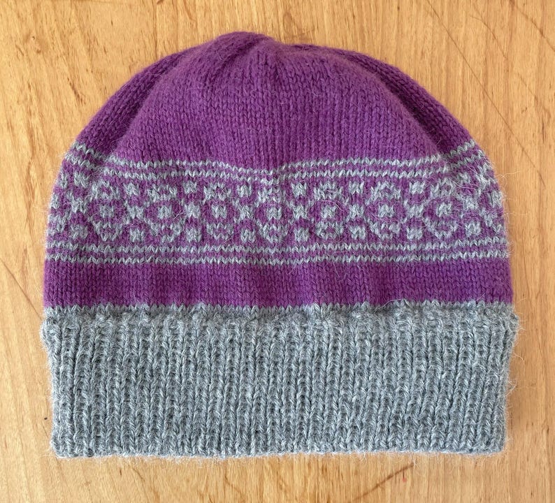 Fair Isle Hat Knitting Pattern for Beginners, Alpaca Hat Pattern to Knit, Beginner Knitting ...