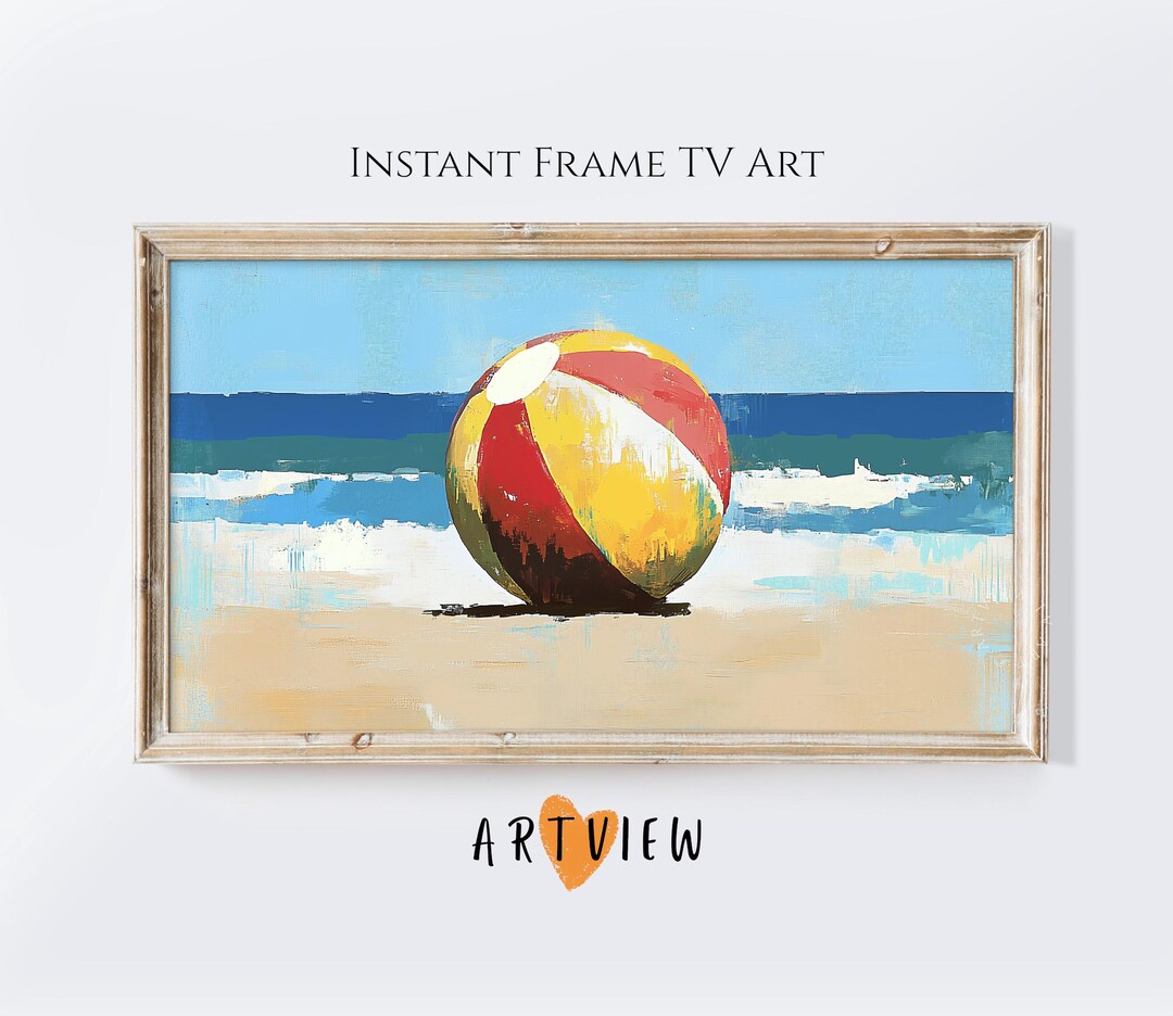 Beach Ball Pop Art for Frame TV: Summer Coastal Decor (digital Download ...