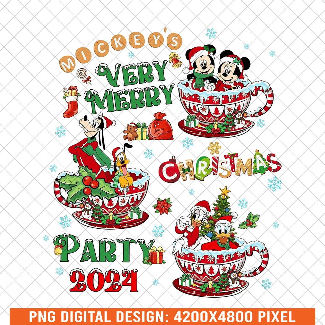 Mickey's Very Merry Christmas Party 2024 Png, Mickey and Friends ...