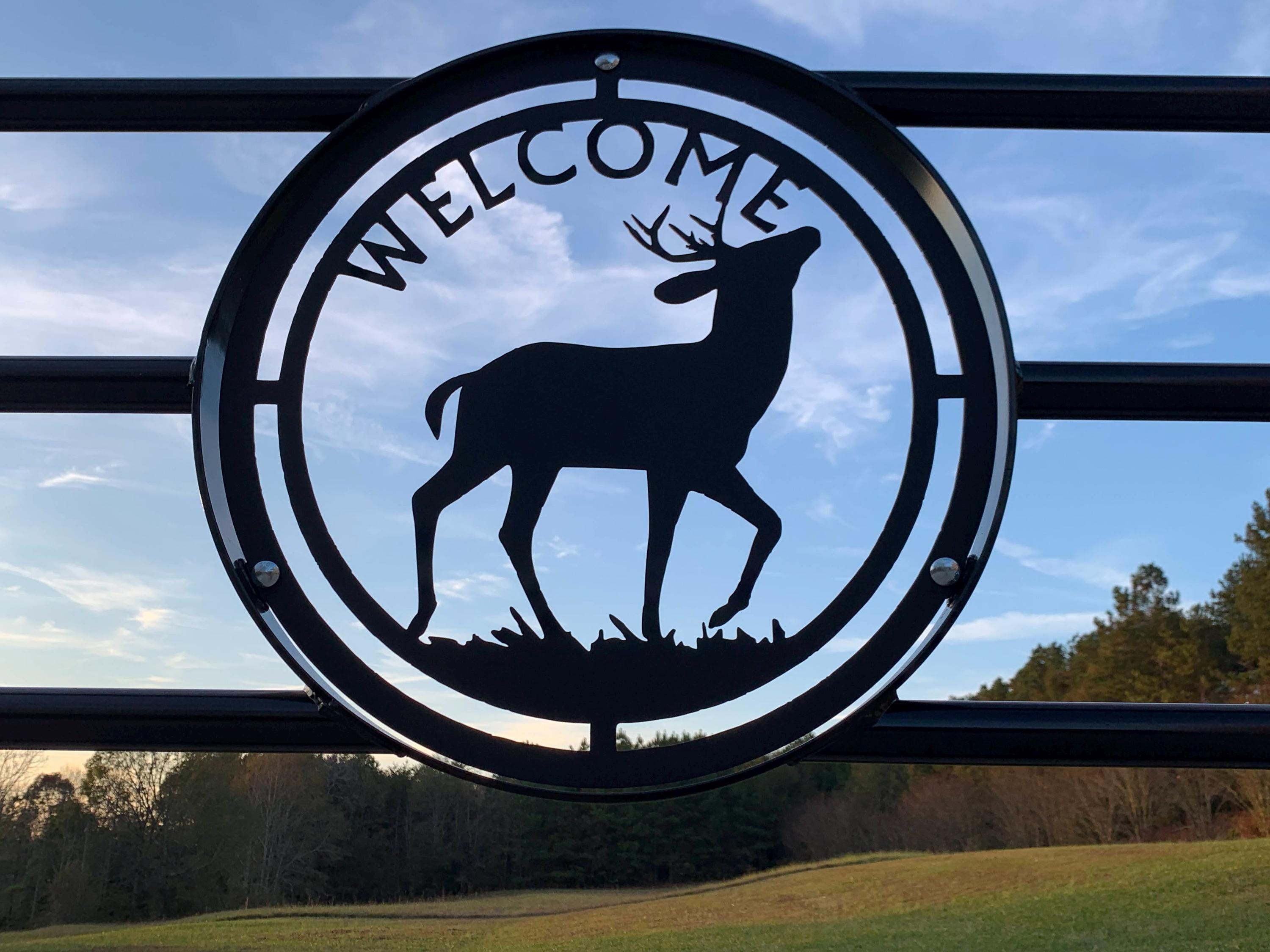 Buck 2' Design Gate Insert Custom Design Gate Gate Insert Welcome Sign ...