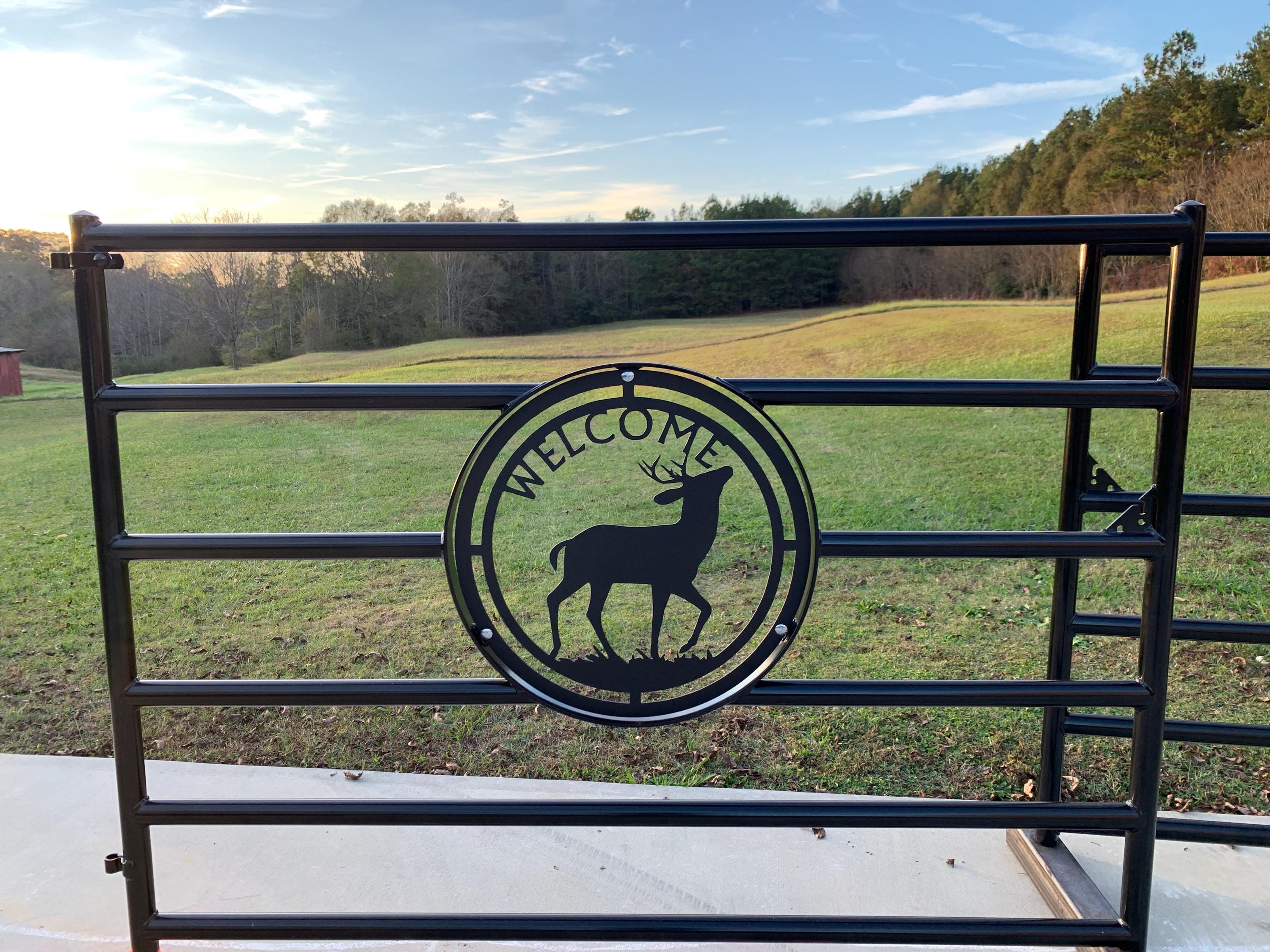 Buck 2' Design Gate Insert Custom Design Gate Gate Insert Welcome Sign ...