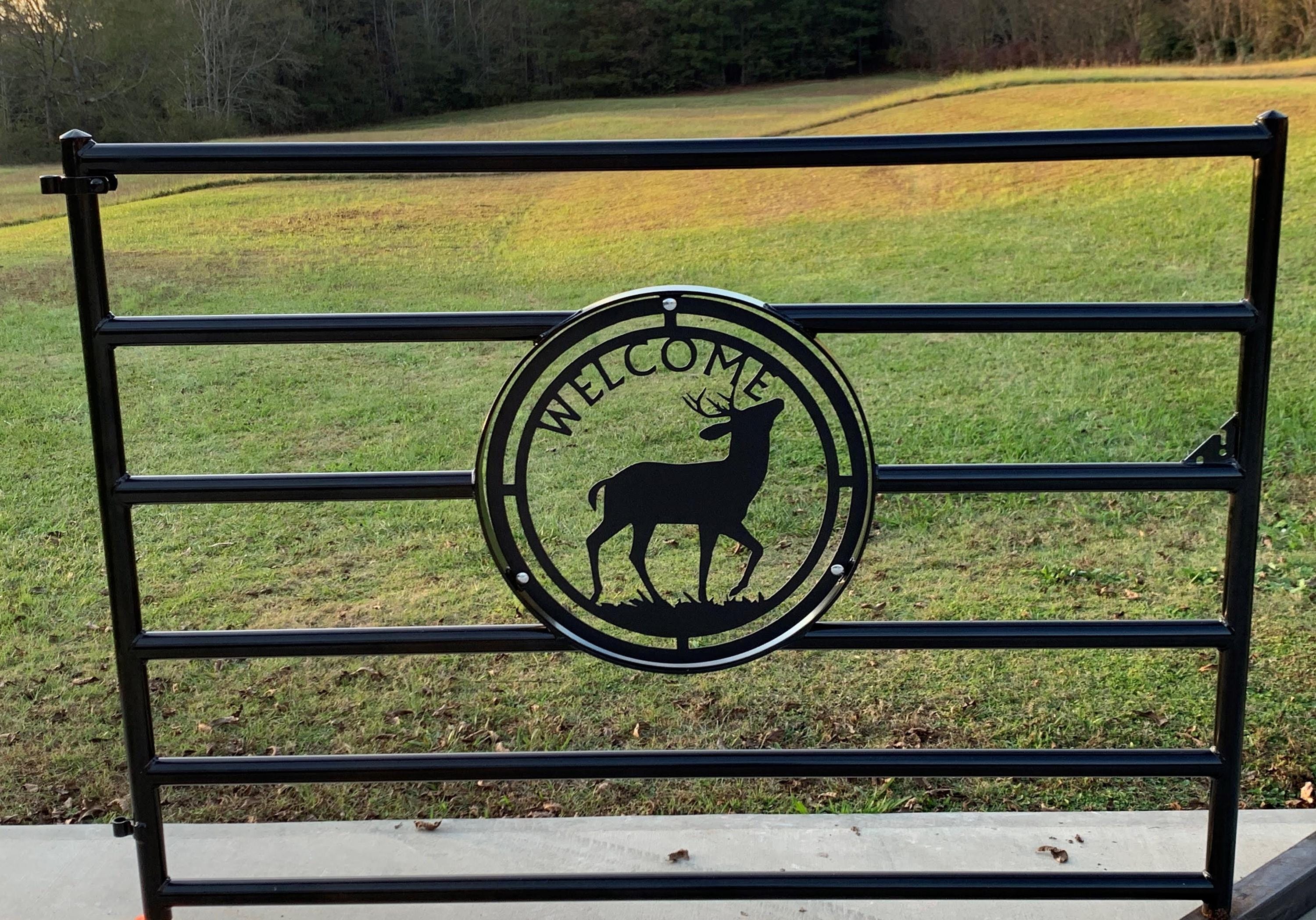 Buck 2' Design Gate Insert Custom Design Gate Gate Insert Welcome Sign ...