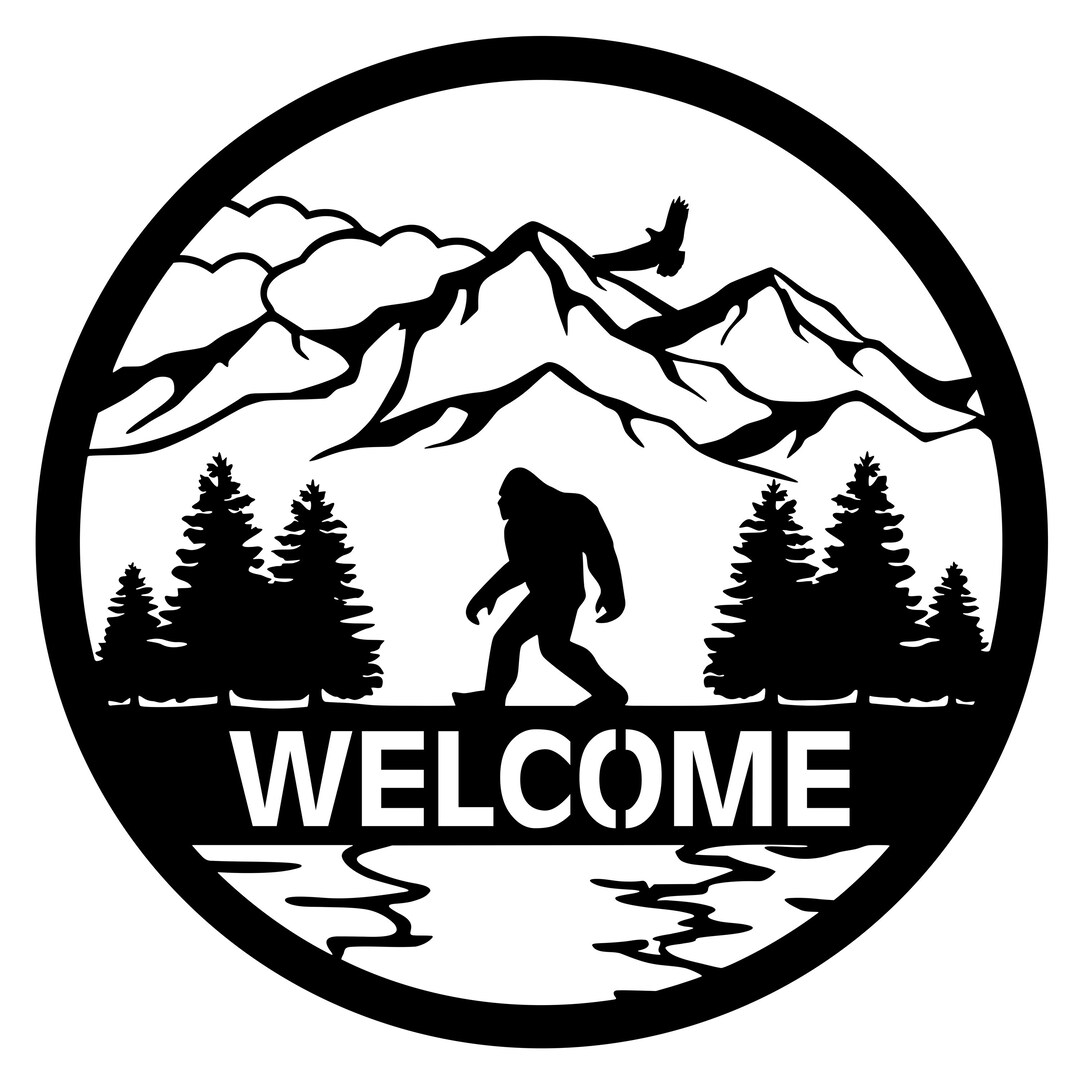 Bigfoot Gate Insert - Custom Design Gate - Gate Insert - Farmhouse Gate ...