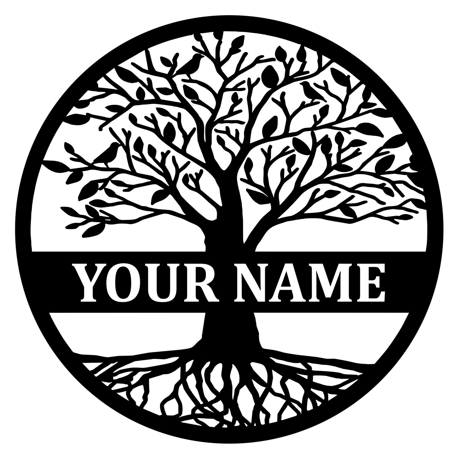 Tree of Life Design Custom Design Gate Personalized Sign Man Cave Metal ...