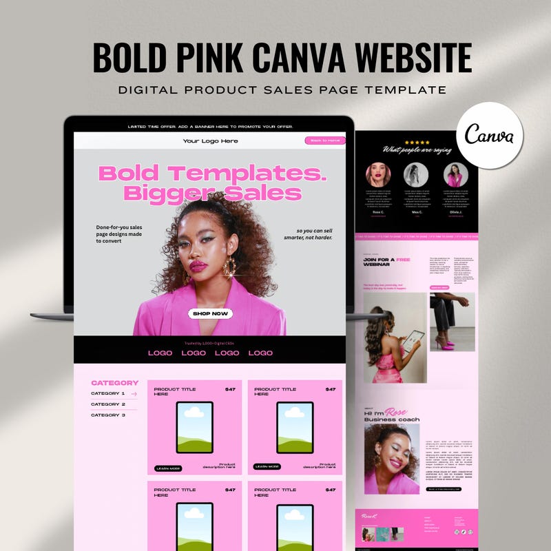 Canva Storefront Template - Etsy