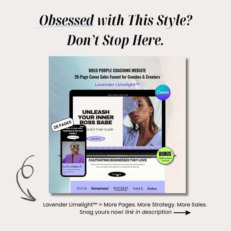 Beacons, Stan Store | Sales Page Template, Bold, Blue Funnel, High ...