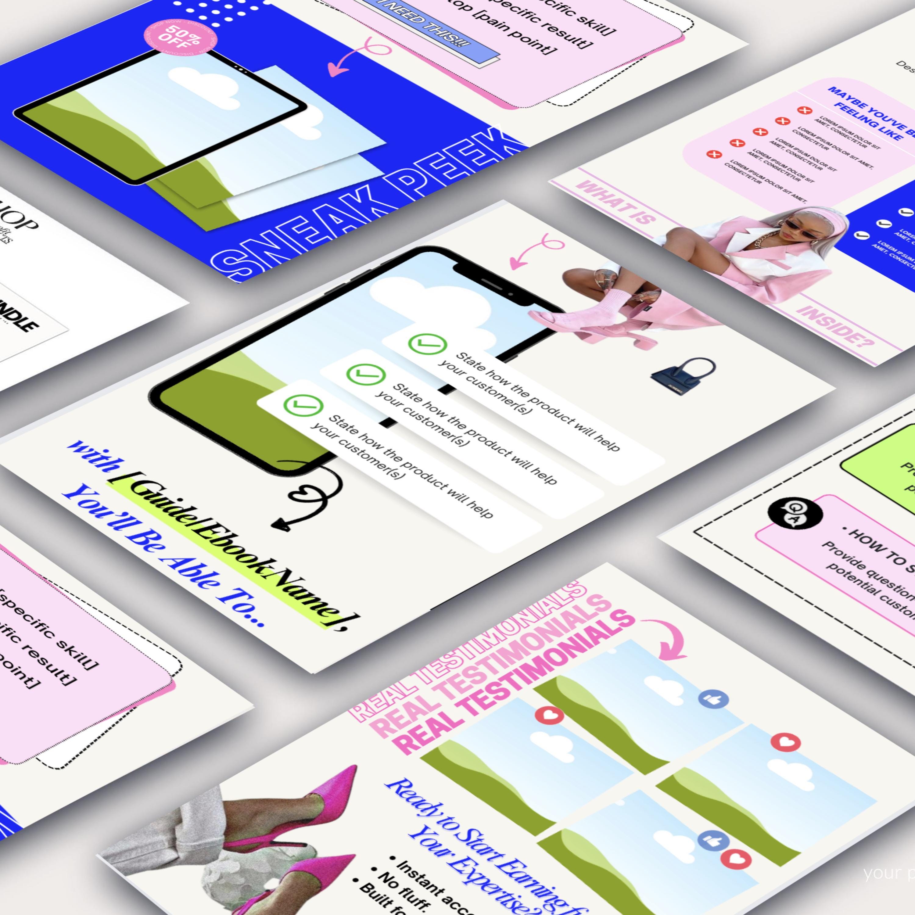 Beacons, Stan Store | Sales Page Template, Bold, Blue Funnel, High ...
