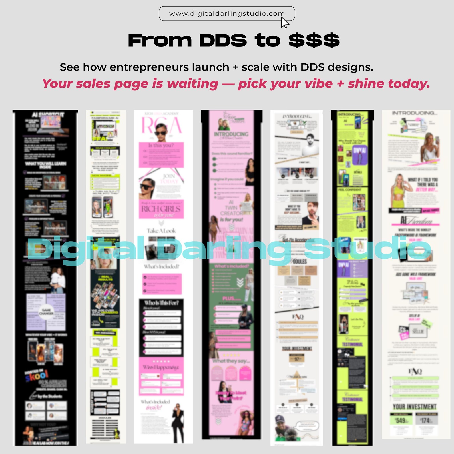 Beacons, Stan Store | Sales Page Template, Bold, Blue Funnel, High ...