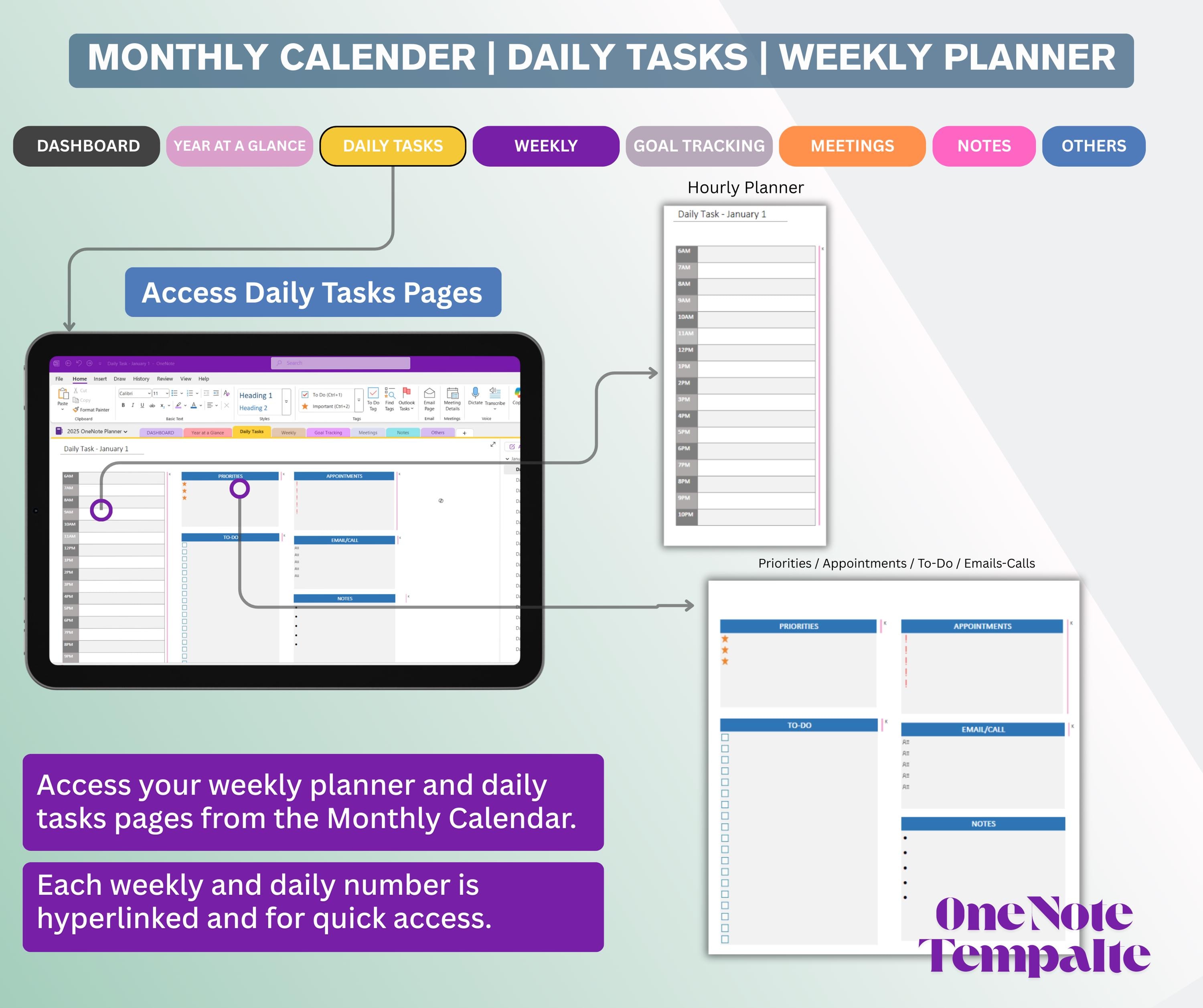 Project Management Onenote Templates Pack, Business Planner Work ...