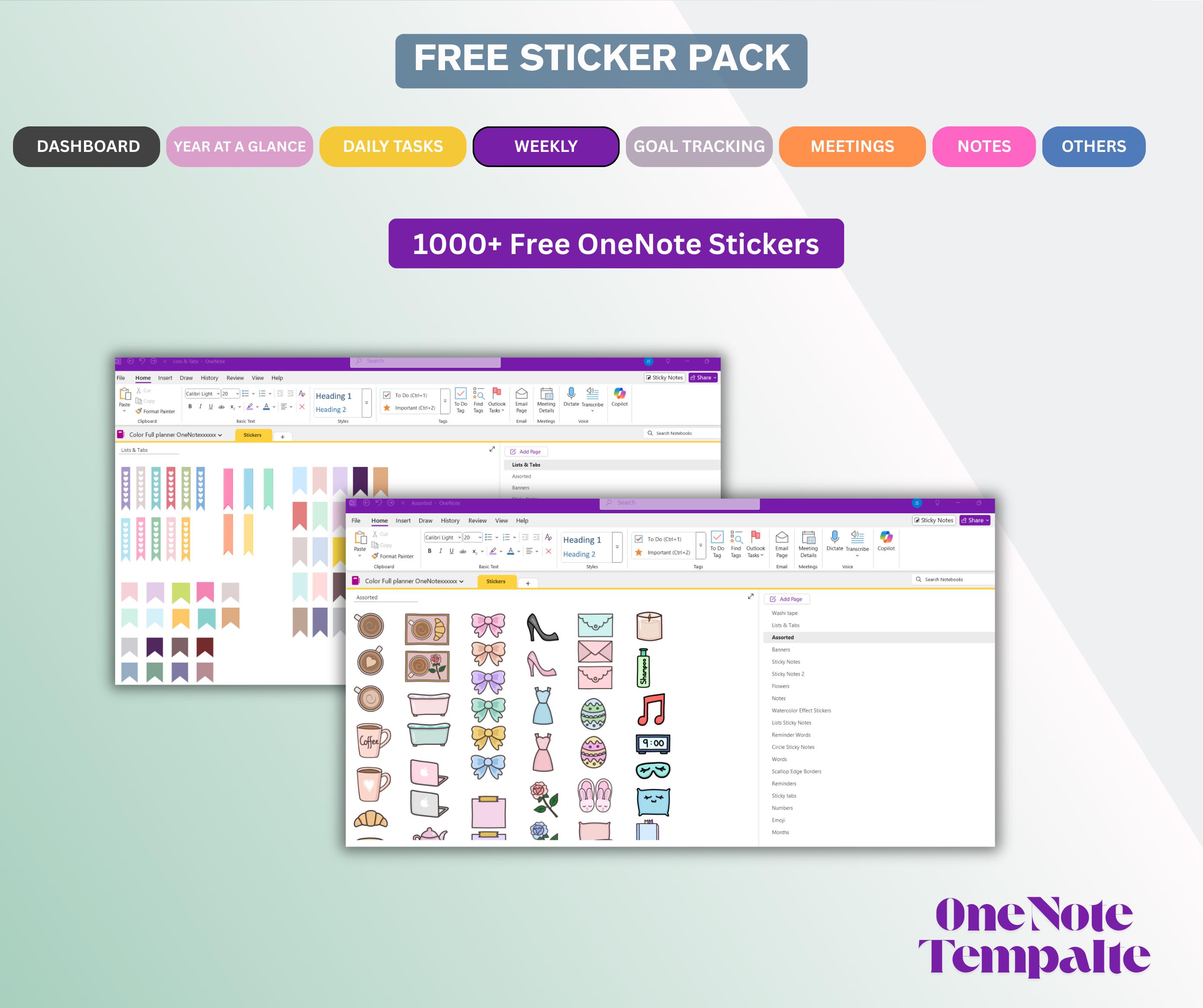 Project Management Onenote Templates Pack, Business Planner Work ...