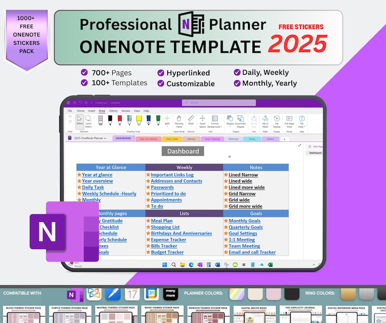Project Management Onenote Templates Pack, Business Planner Work ...