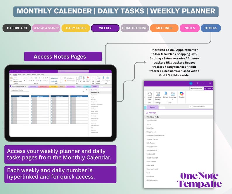 Project Management Onenote Templates Pack, Business Planner Work ...