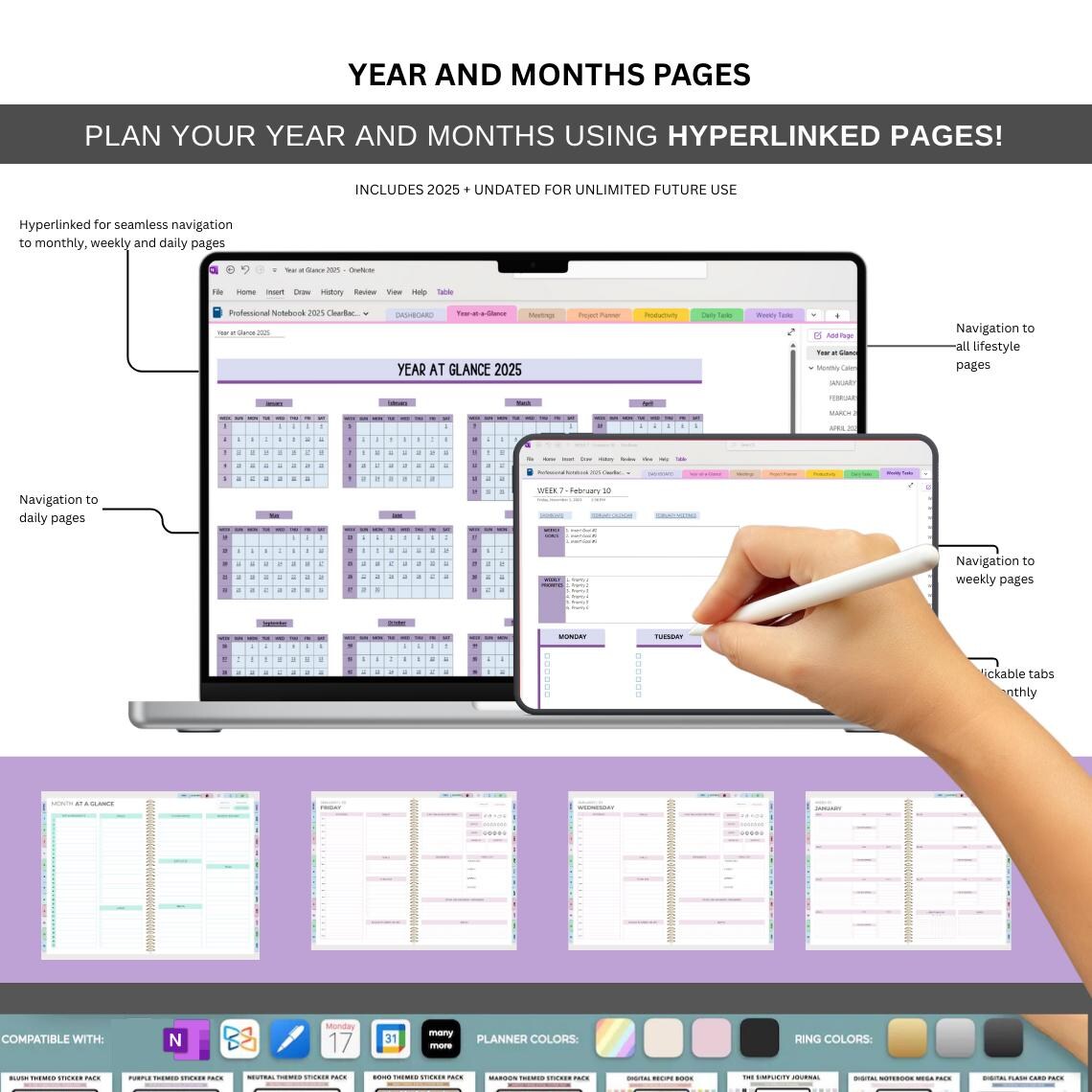 Onenote Planner 2025 Professional One Note Template for Project ...