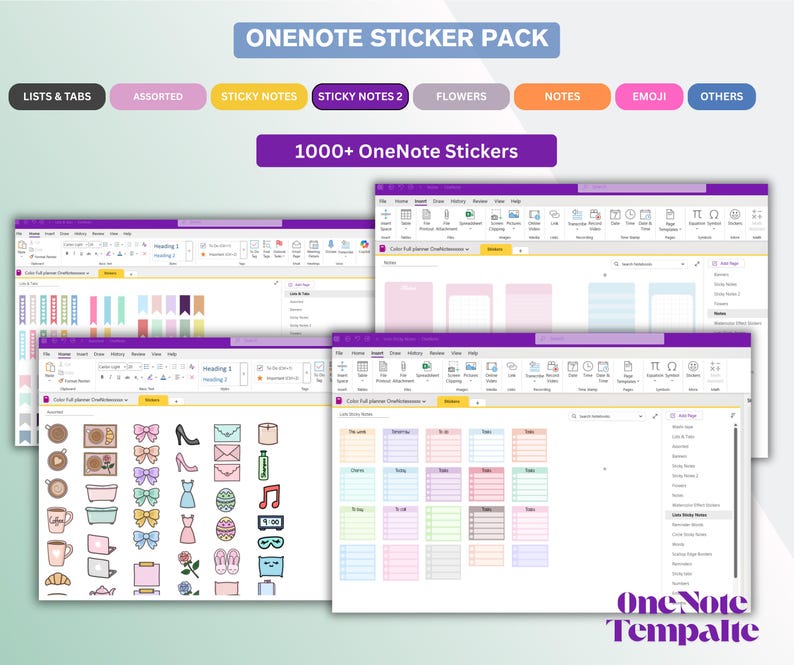 Onenote Digital Stickers, Mood, Holiday Stickers, Onenote Stickers ...