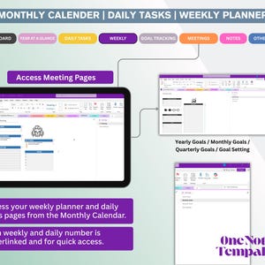 Project Management Onenote Templates Pack, Digital Business Planner ...