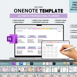 Onenote Planner 2025 Professional One Note Template for Project ...