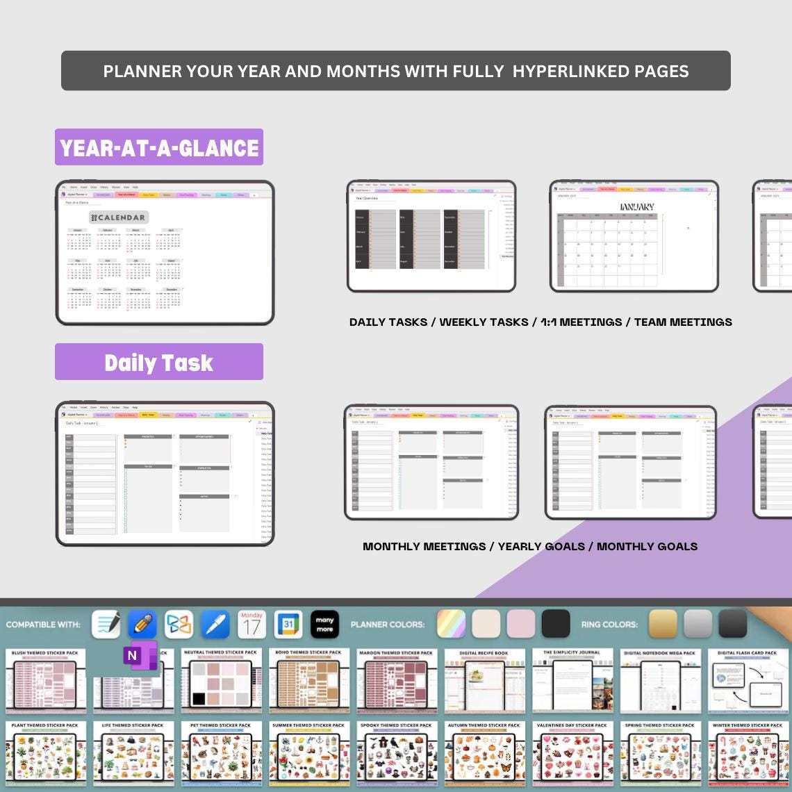 Onenote Planner 2025 Professional One Note Template for Project ...
