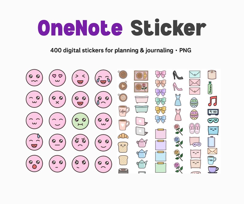 Onenote Digital Stickers, Mood, Holiday Stickers, Onenote Stickers ...